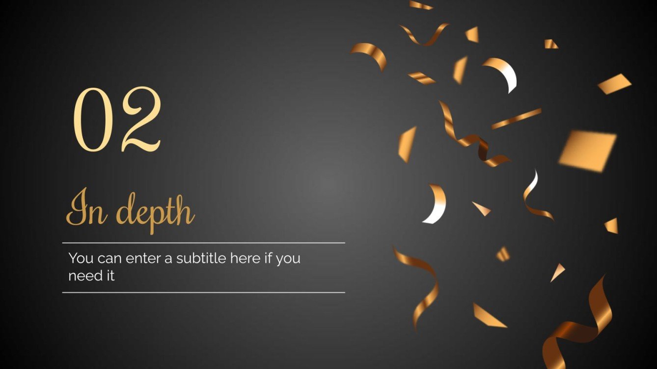 Gold Confetti Newsletter | Google Slides & PowerPoint template