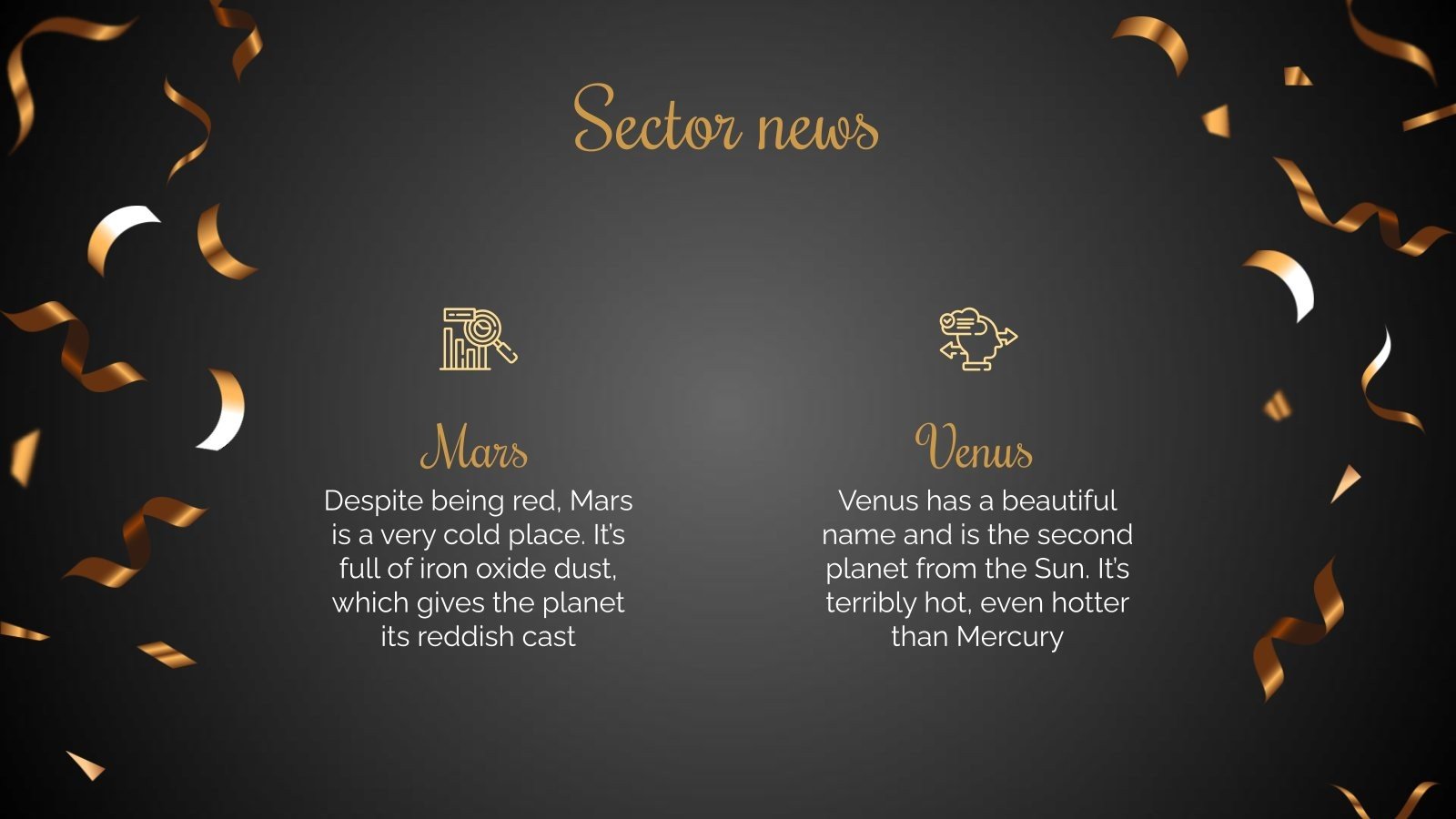 Gold Confetti Newsletter | Google Slides & PowerPoint template