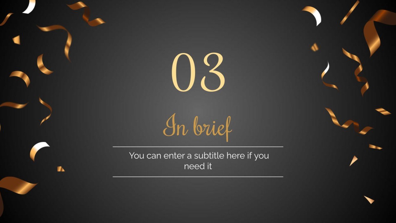 Gold Confetti Newsletter | Google Slides & PowerPoint template