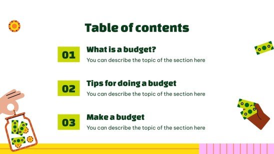 Math Subject for Middle School: Make a Budget Presentation