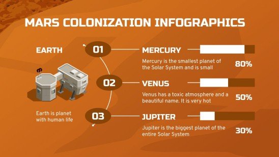 Mars Colonization Thesis Infographics Template