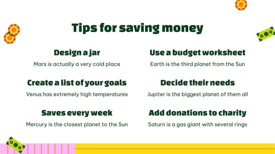 Math Subject for Middle School: Make a Budget Presentation
