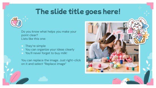 Ronnie The Bunny Easter Stickers Minitheme Presentation