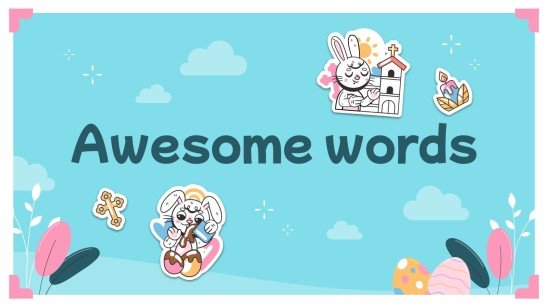 Ronnie The Bunny Easter Stickers Minitheme Presentation