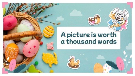 Ronnie The Bunny Easter Stickers Minitheme Presentation