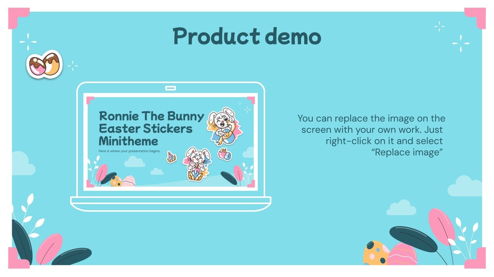 Ronnie The Bunny Easter Stickers Minitheme Presentation