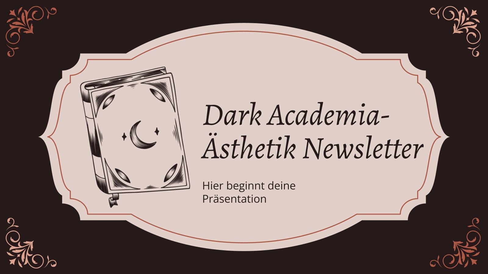 Dark Academia Aesthetics Newsletter Presentation