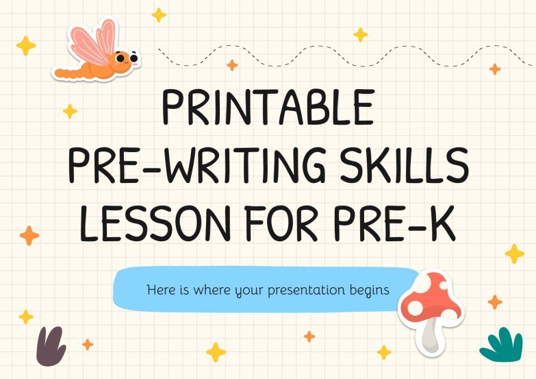 Printable Pre-Writing Skills Lesson for Pre-K Presentation