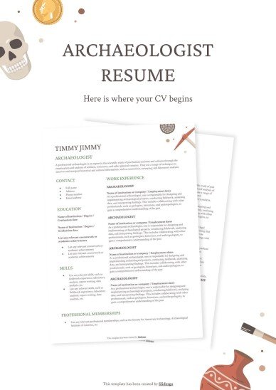 Archaeologist Resume Presentation