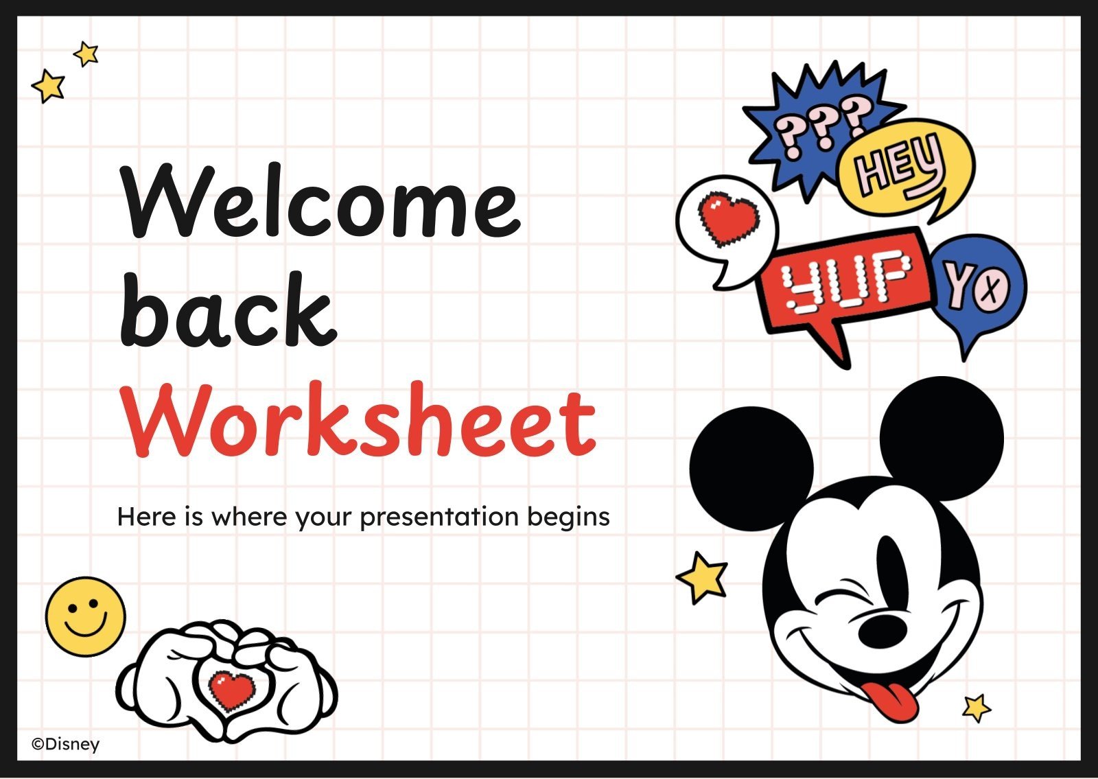 Mickey Mouse Worksheet Presentation