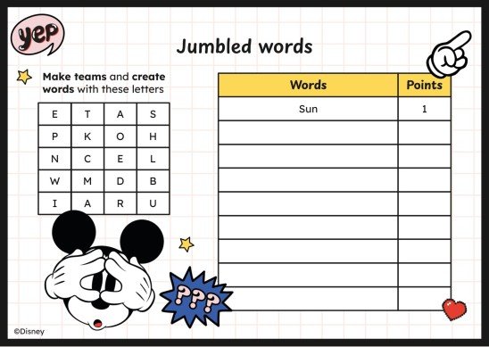 Mickey Mouse Worksheet Presentation
