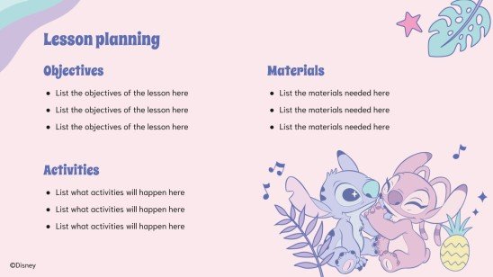 Presentación Clase de música de Lilo & Stitch