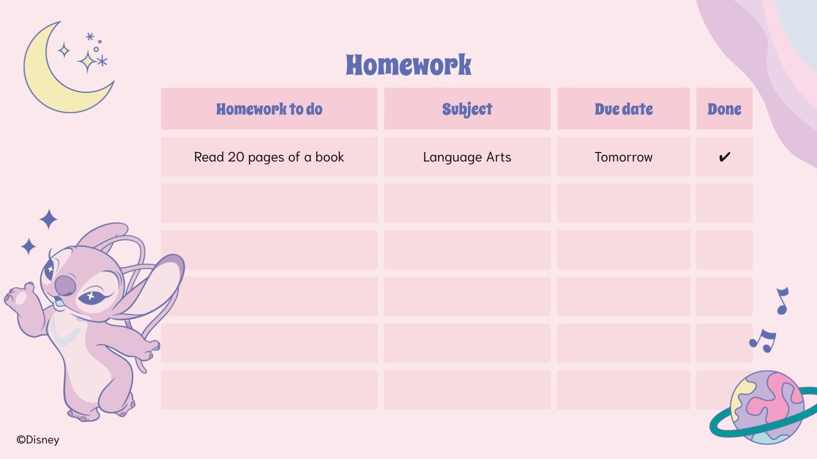 Presentación Clase de música de Lilo & Stitch