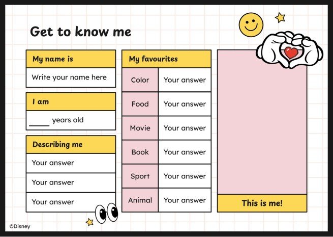 Mickey Mouse Worksheet Presentation