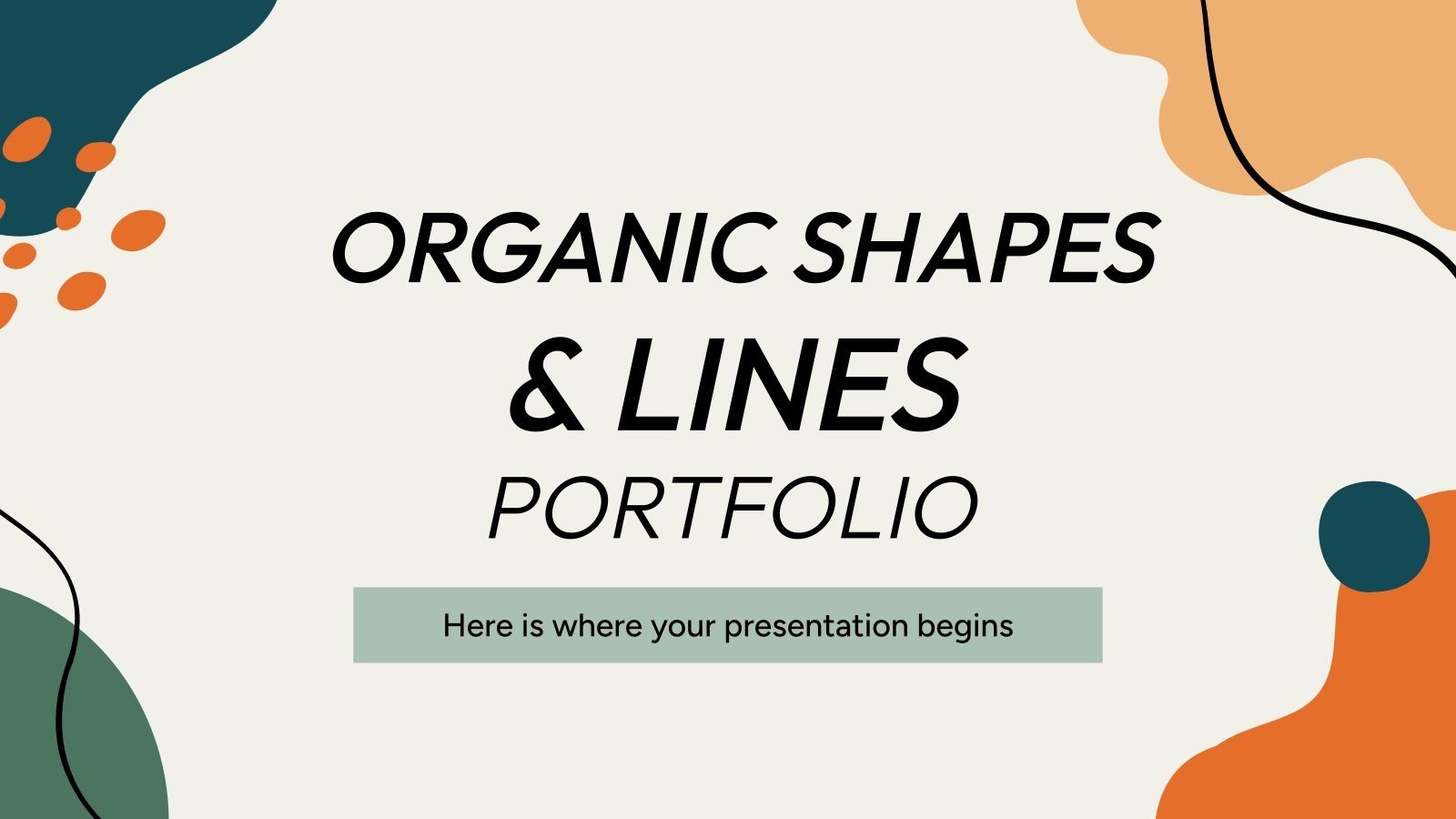 Organic Shapes & Lines Portfolio Presentation