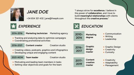 Organic Shapes & Lines Portfolio Presentation