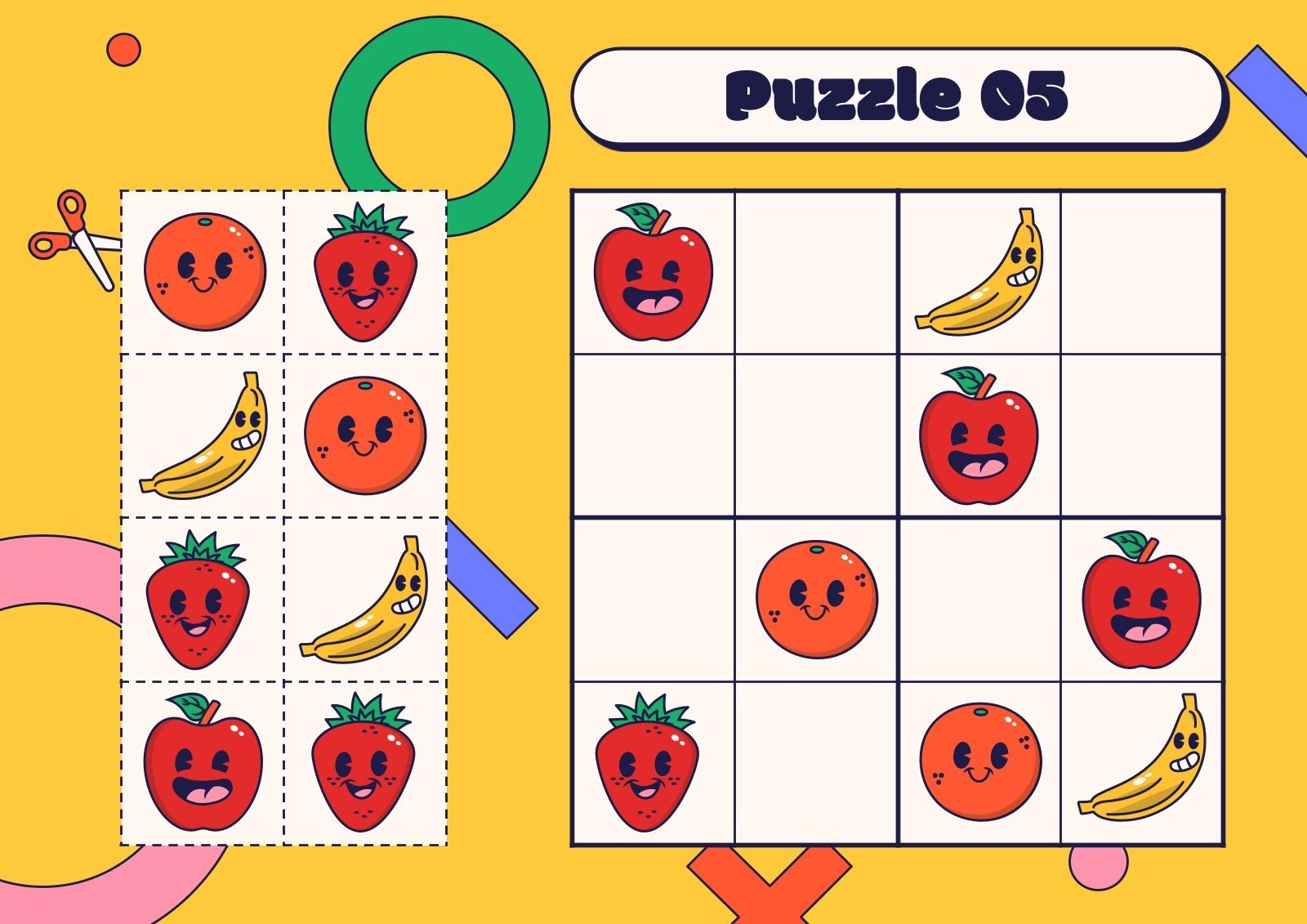 Presentación Rompecabezas de lógica imprimibles para niños