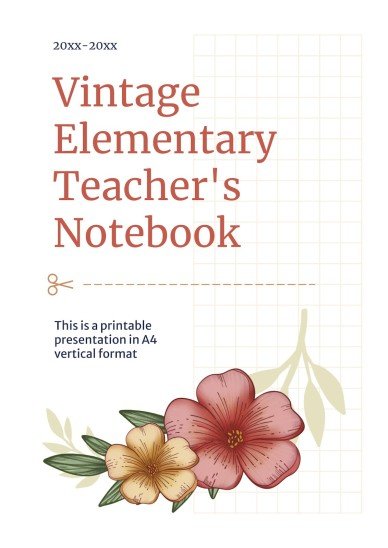 Vintage Elementary Teacher's Notebook Presentation