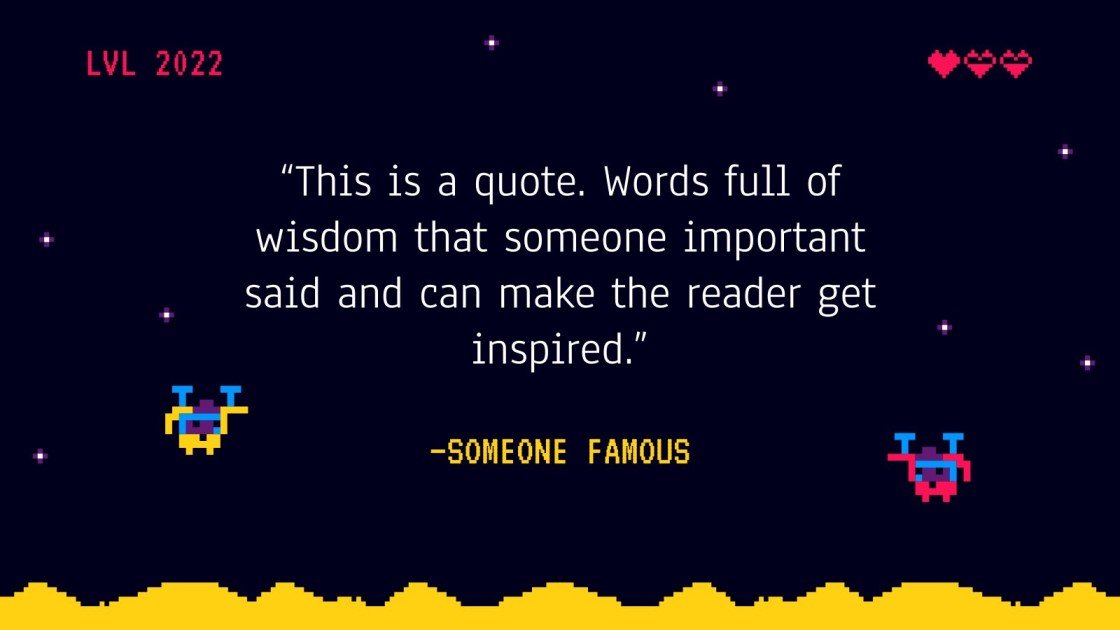 Pixel Alien Invaders Game Design School Center Presentation