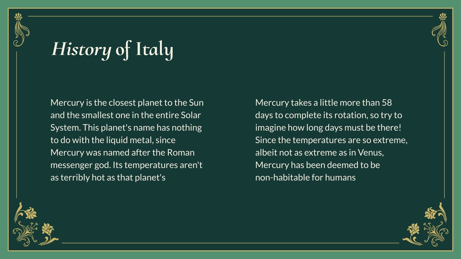 Vintage Style Italian History Lesson for Elementary