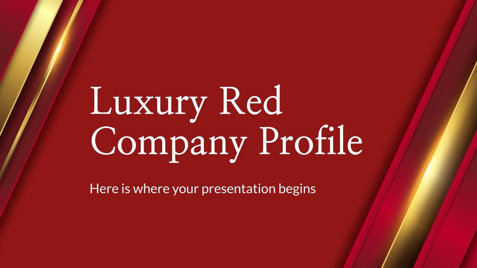 Luxury Red Company Profile Presentation