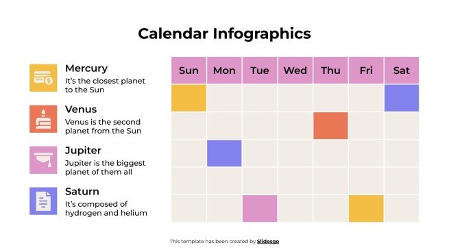 Calendar Infographics Template