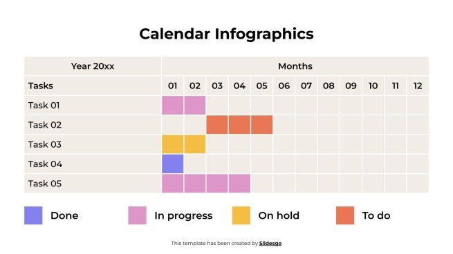 Calendar Infographics Template