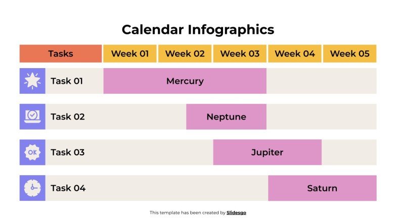 Calendar Infographics Template