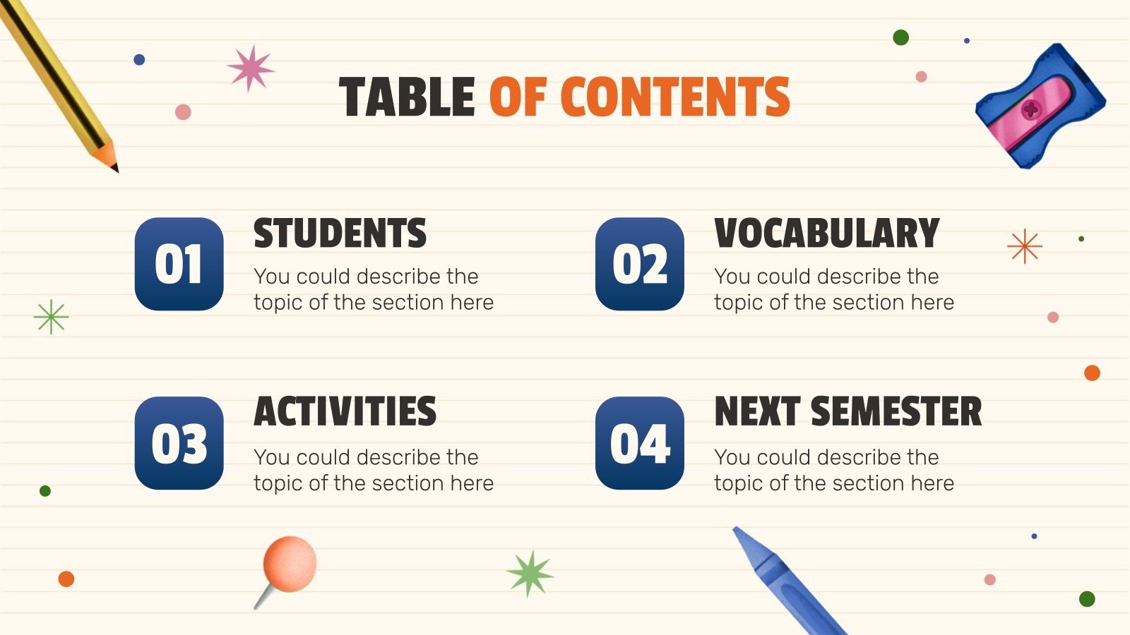 School Supplies Vocabulary Activities for Pre-K Presentation