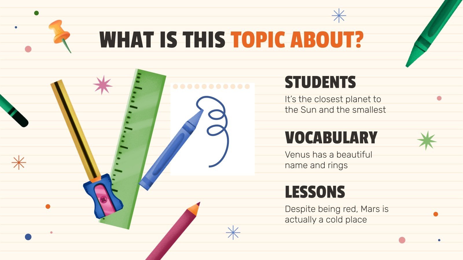 School Supplies Vocabulary Activities for Pre-K Presentation