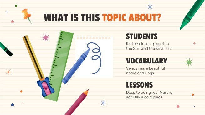 School Supplies Vocabulary Activities for Pre-K Presentation