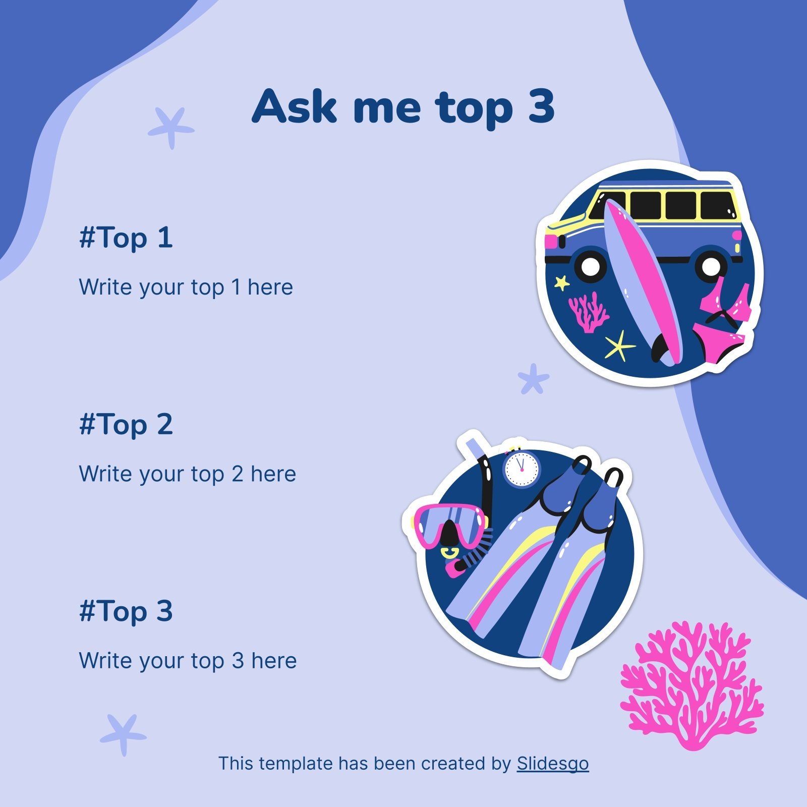 Water Sports Stickers IG Post for Social Media Presentation