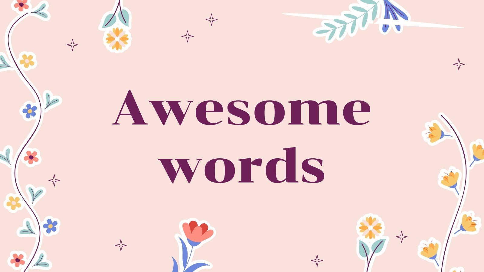 Floral Spring Minitheme Presentation