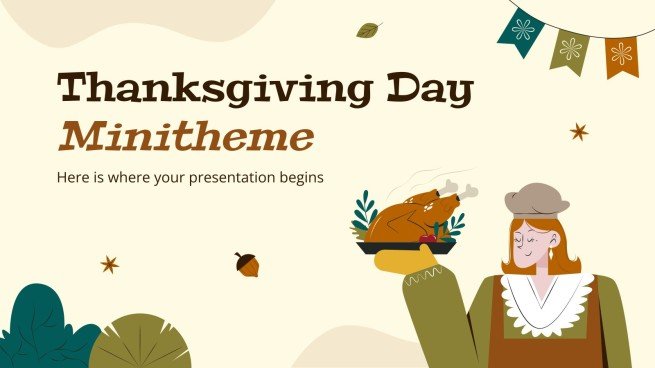 Plantillas gratis de Acción de Gracias para Google Slides y PPT