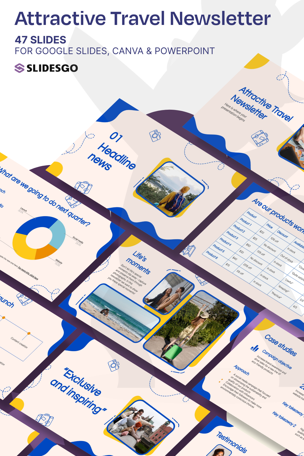 Attractive Travel Newsletter Presentation