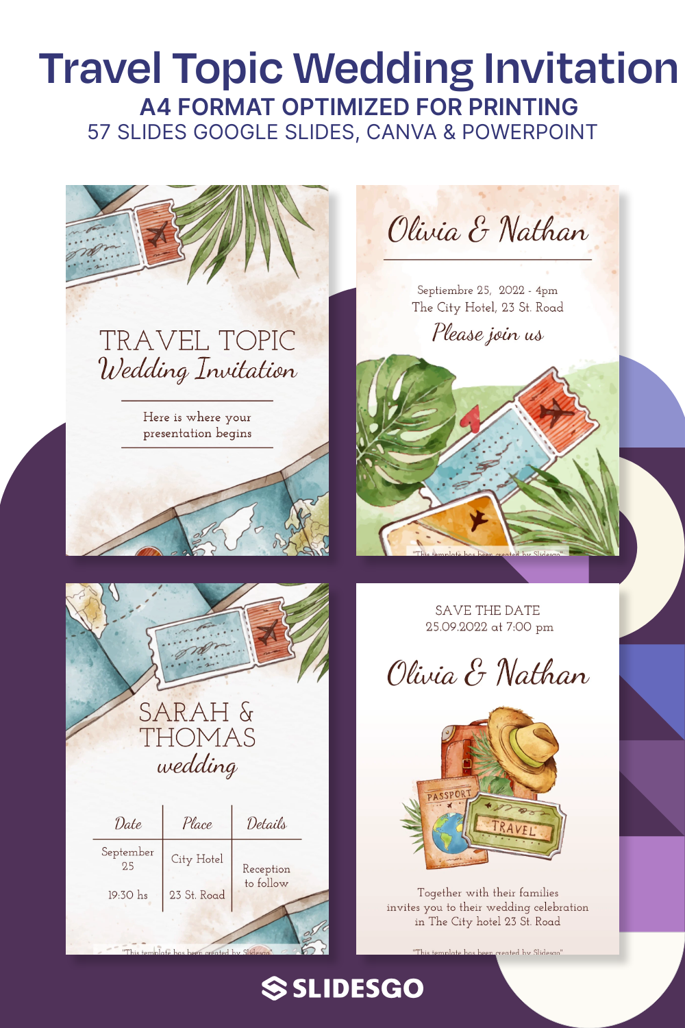 Travel Topic Wedding Invitation Presentation