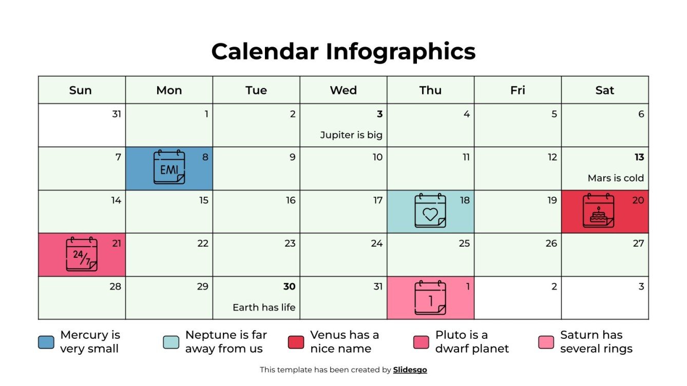 Calendar Infographics Presentation