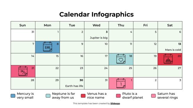 Calendar Infographics Presentation
