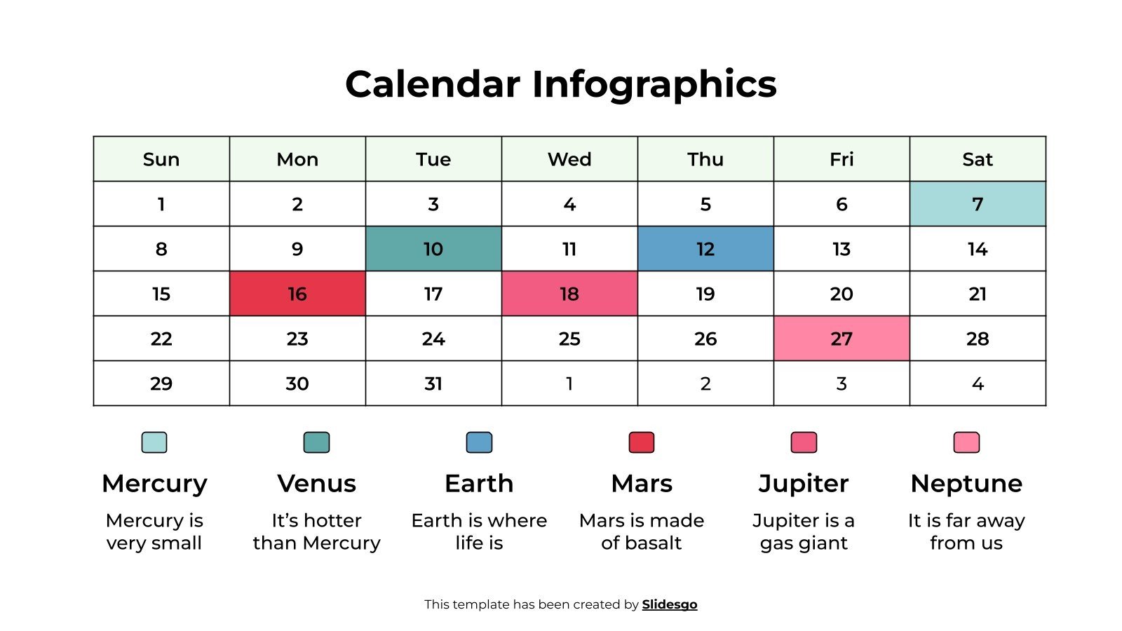 Calendar Infographics Presentation