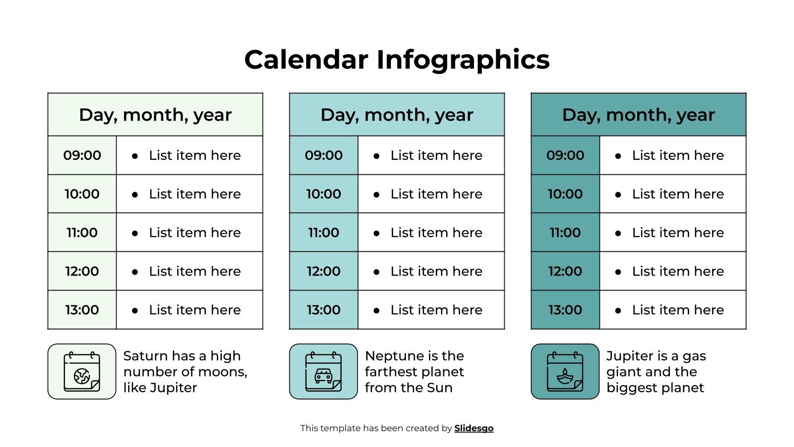 Calendar Infographics Presentation