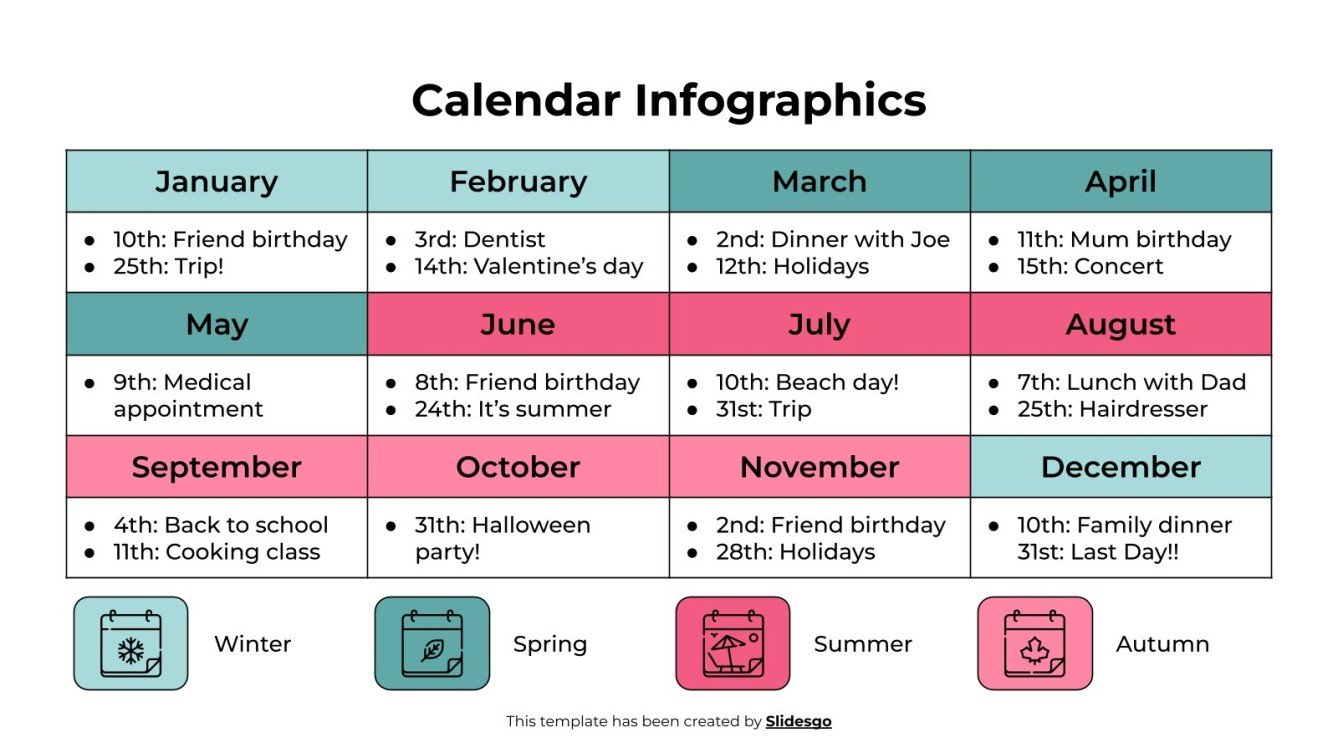 Calendar Infographics Presentation