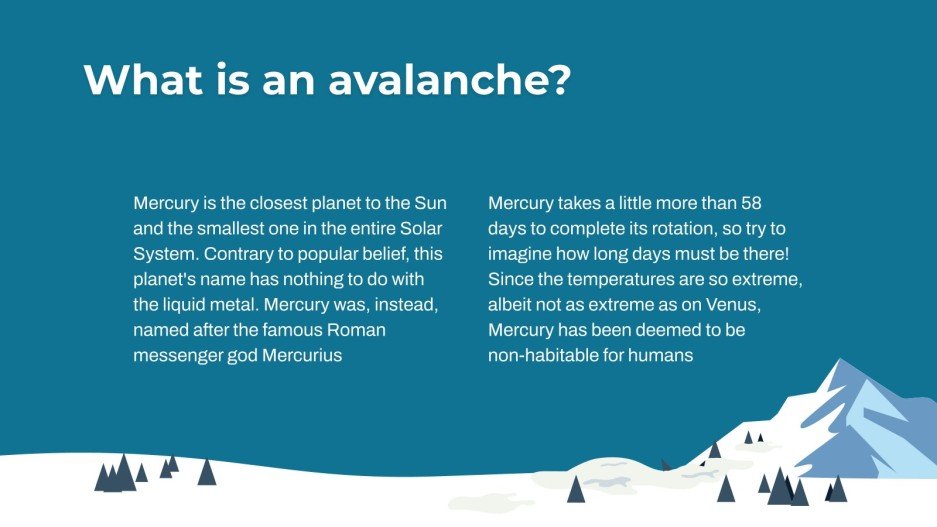 Natural Disasters: Avalanche Presentation