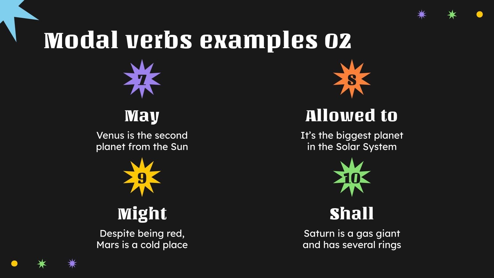 Language Arts Subject: Modal Verbs Presentation