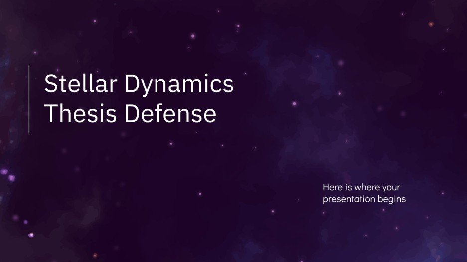 Stellar Dynamics Thesis Defense Presentation