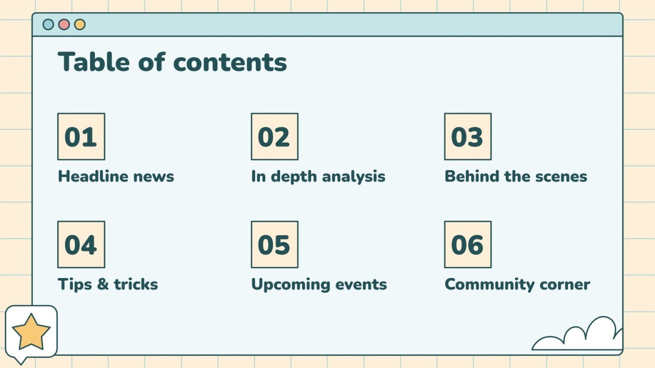 Cute Pastel Interface Newsletter Presentation