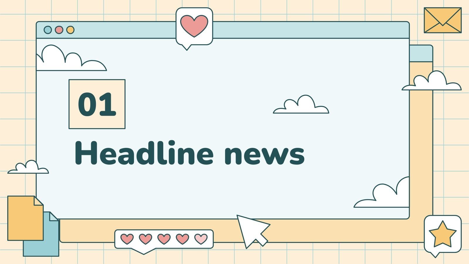 Cute Pastel Interface Newsletter Presentation