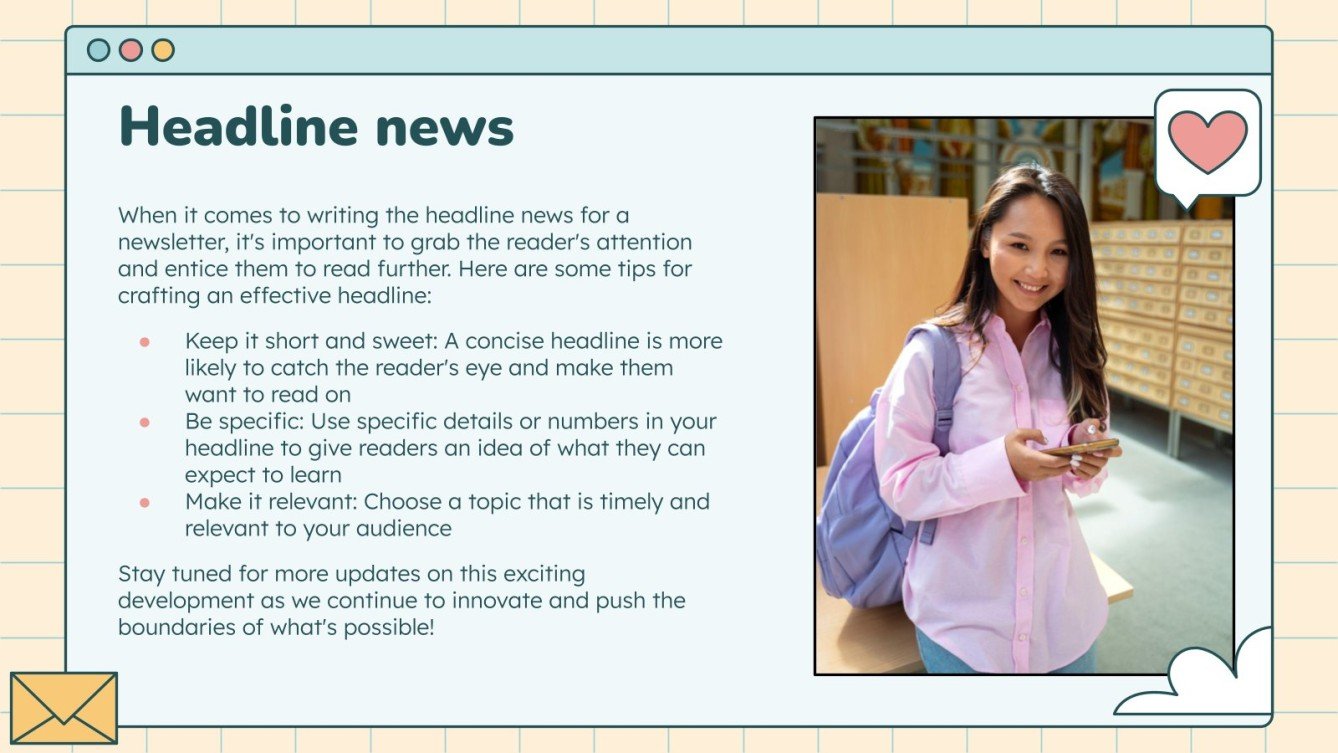 Cute Pastel Interface Newsletter Presentation