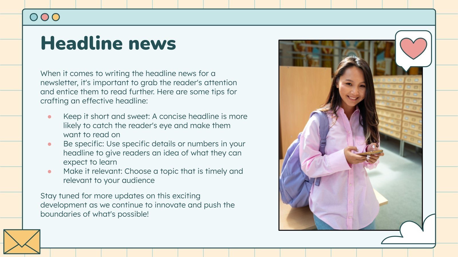 Cute Pastel Interface Newsletter Presentation