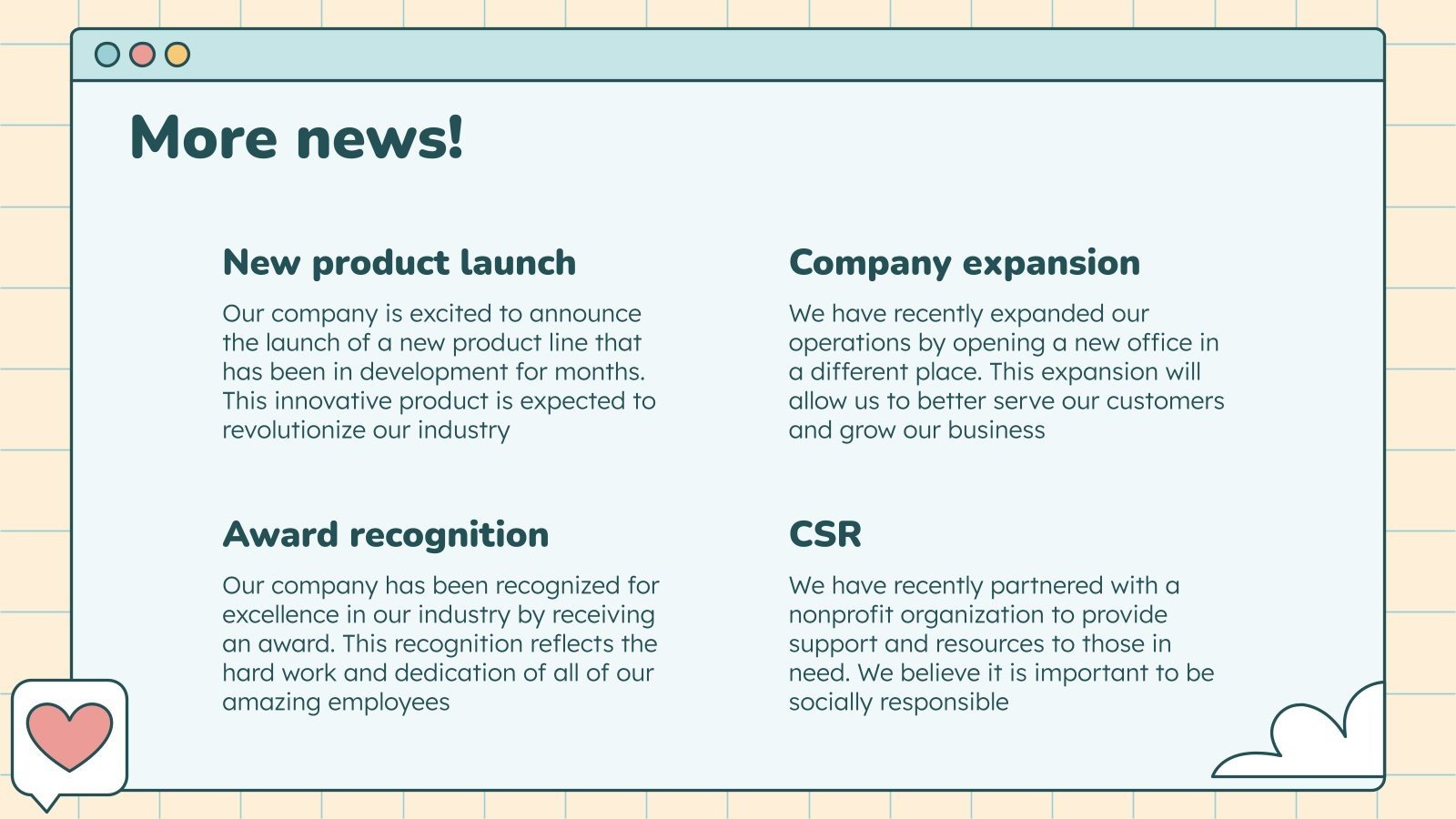Cute Pastel Interface Newsletter Presentation