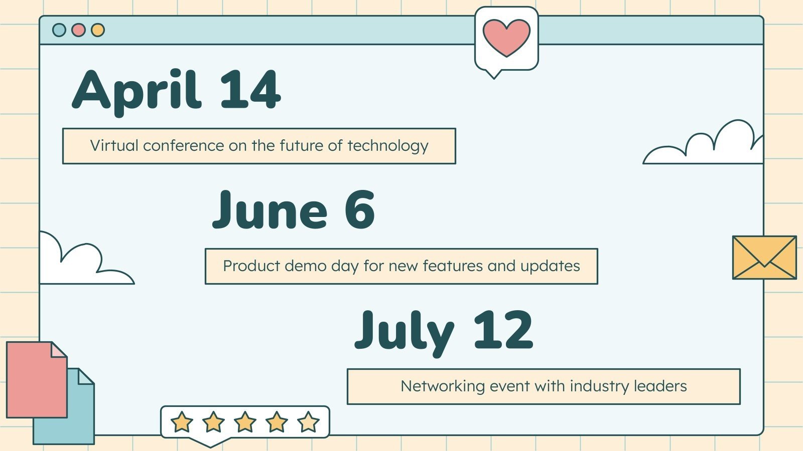 Cute Pastel Interface Newsletter Presentation